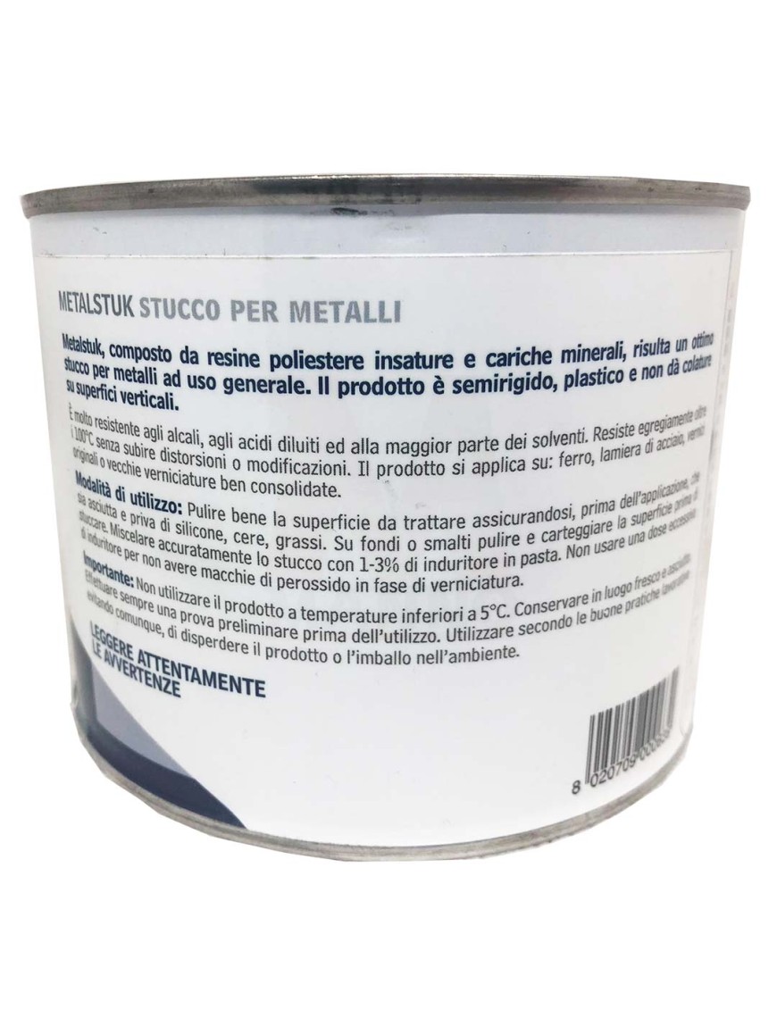 Stucco per metalli Resine poliestere Ferro Acciaio Lamiera carrozzerie ...
