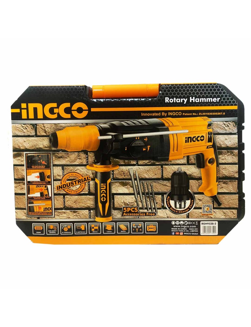 Martello demolitore Trapano Tassellatore 950 W Sds Plus in valigetta ...