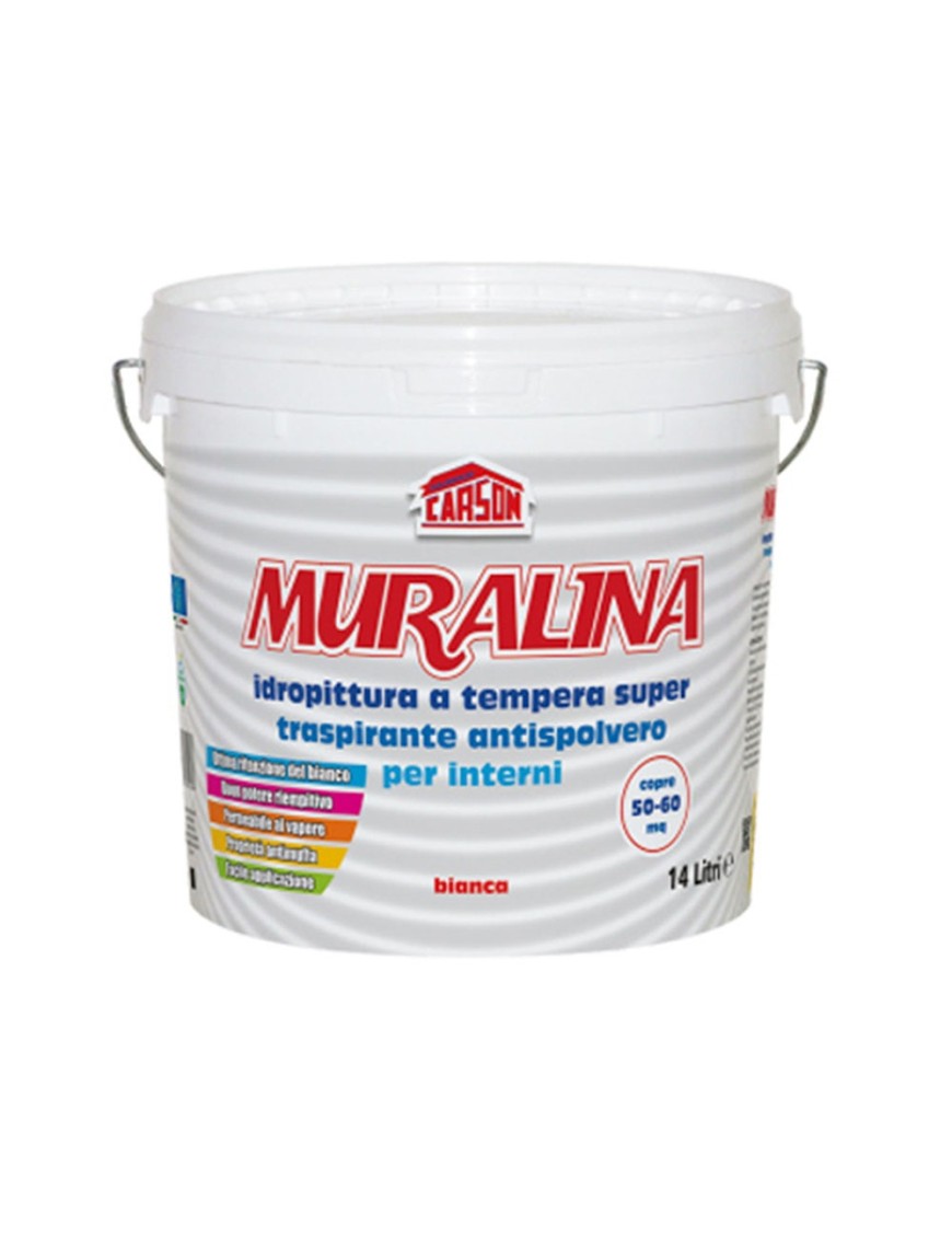 Pittura traspirante per Interni Tempera Idropittura Murale bianca ...