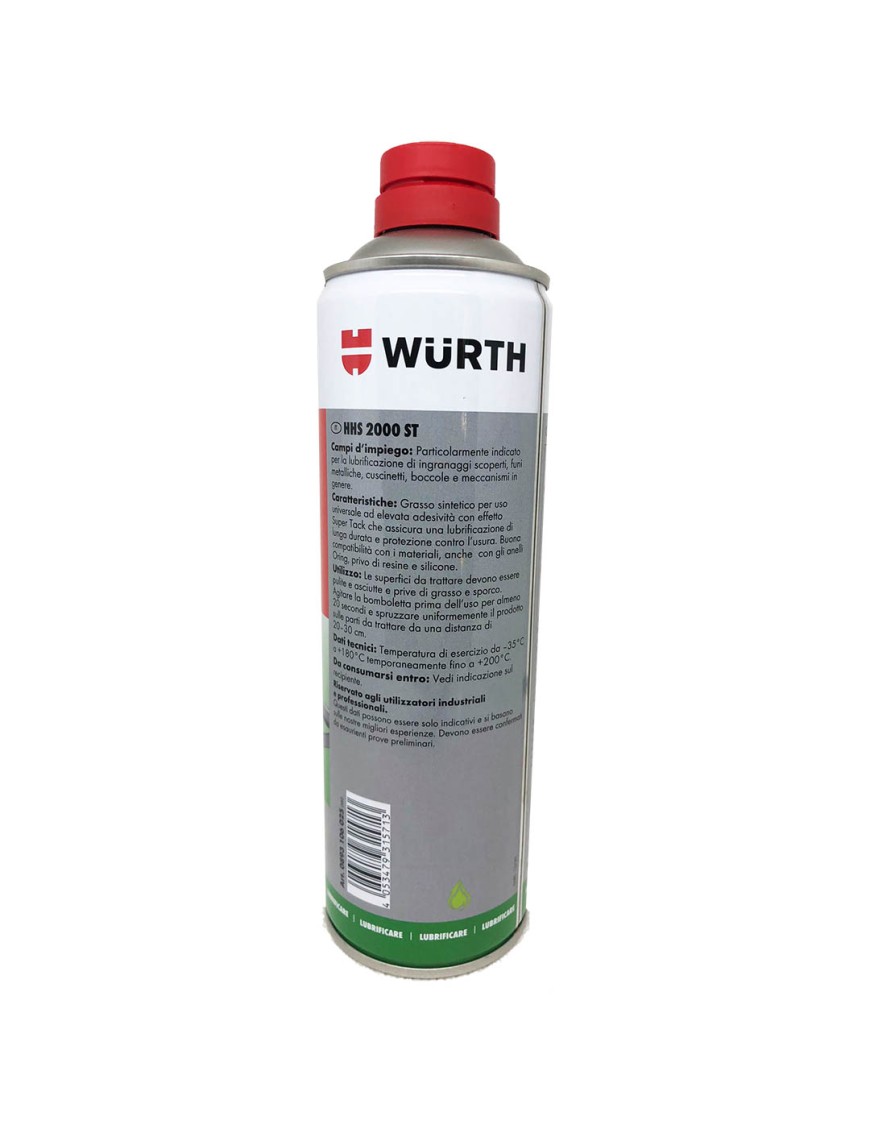 Grasso spray lubrificante professionale Adesivo multiuso 500ml Wurth ...