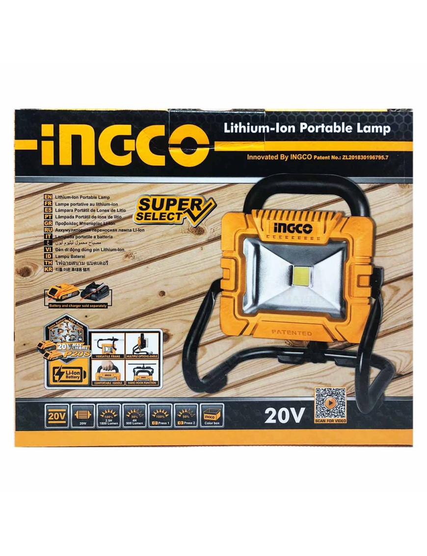 Faretto led da lavoro a batteria 20 V portatile Appendibile cantiere ...