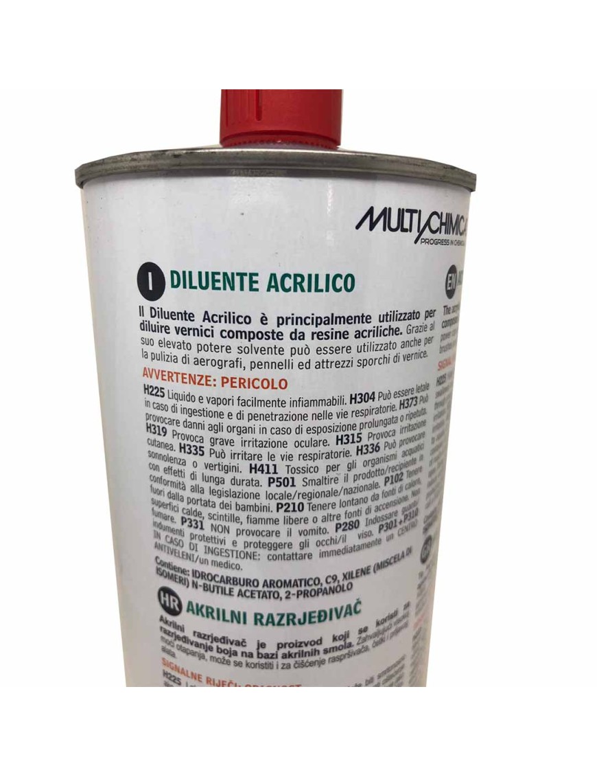 Diluente acrilico Top diluizione vernici smalti pulizia attrezzi ...