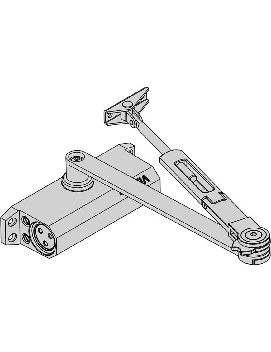 Chiudiporta automatico con arresto regolabile Braccio Spingi Porta Viro ...