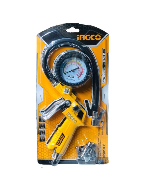 Pistola gonfiaggio pneumatici con manometro Compressore 8 5 Bar Ingco ...