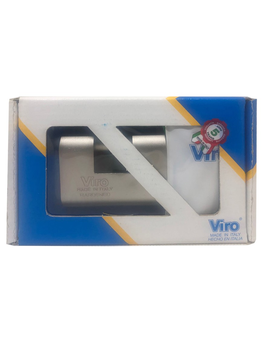 Lucchetto Corazzato Antiscasso Serranda Cancello Acciaio 3 chiavi Viro ...