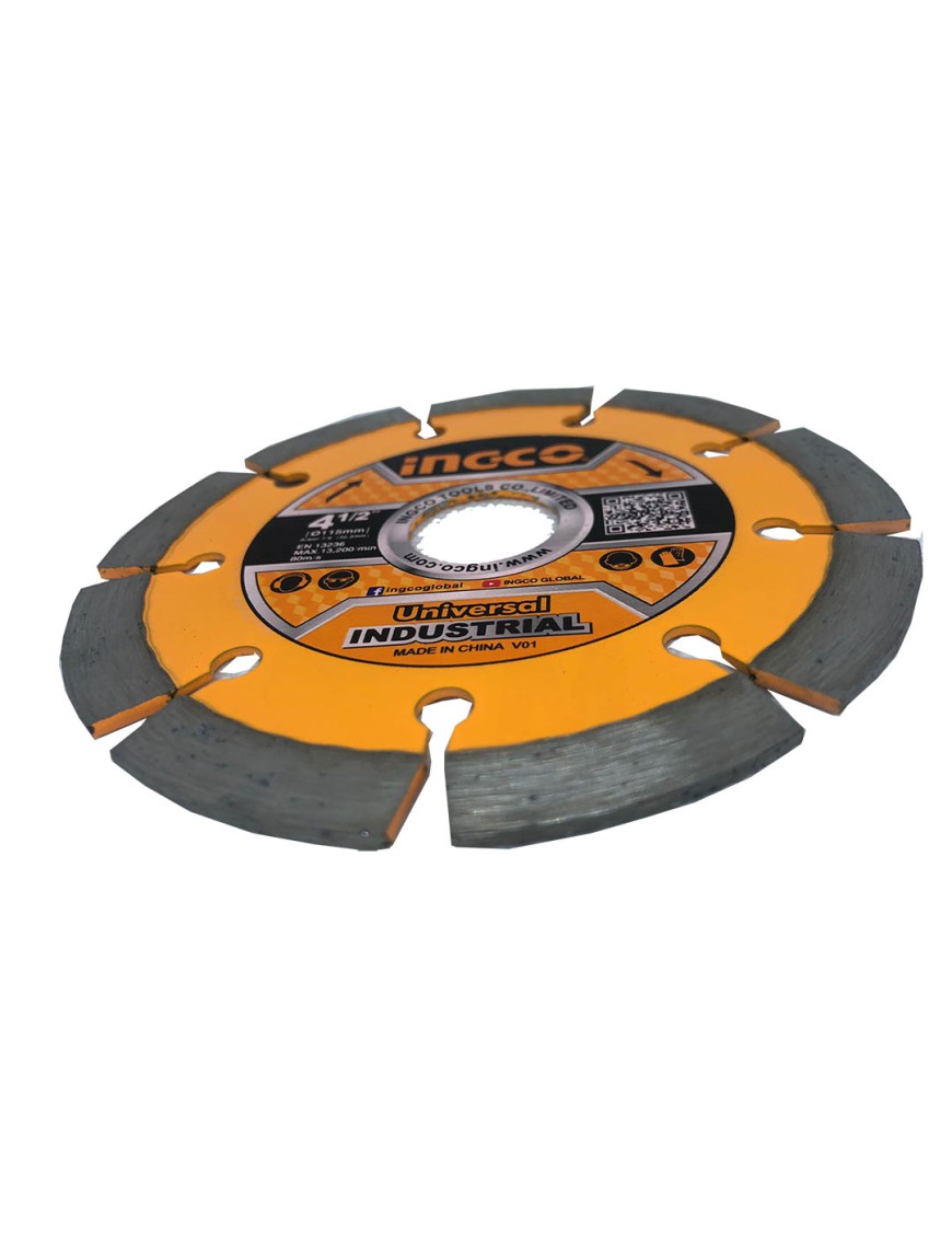 Ingco DMD011151 Disco diamantato 115mm Granito Marmo Ceramica Piastrelle Pietra Mattoni